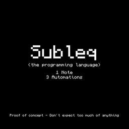 Subleq by Rue - Audiotool